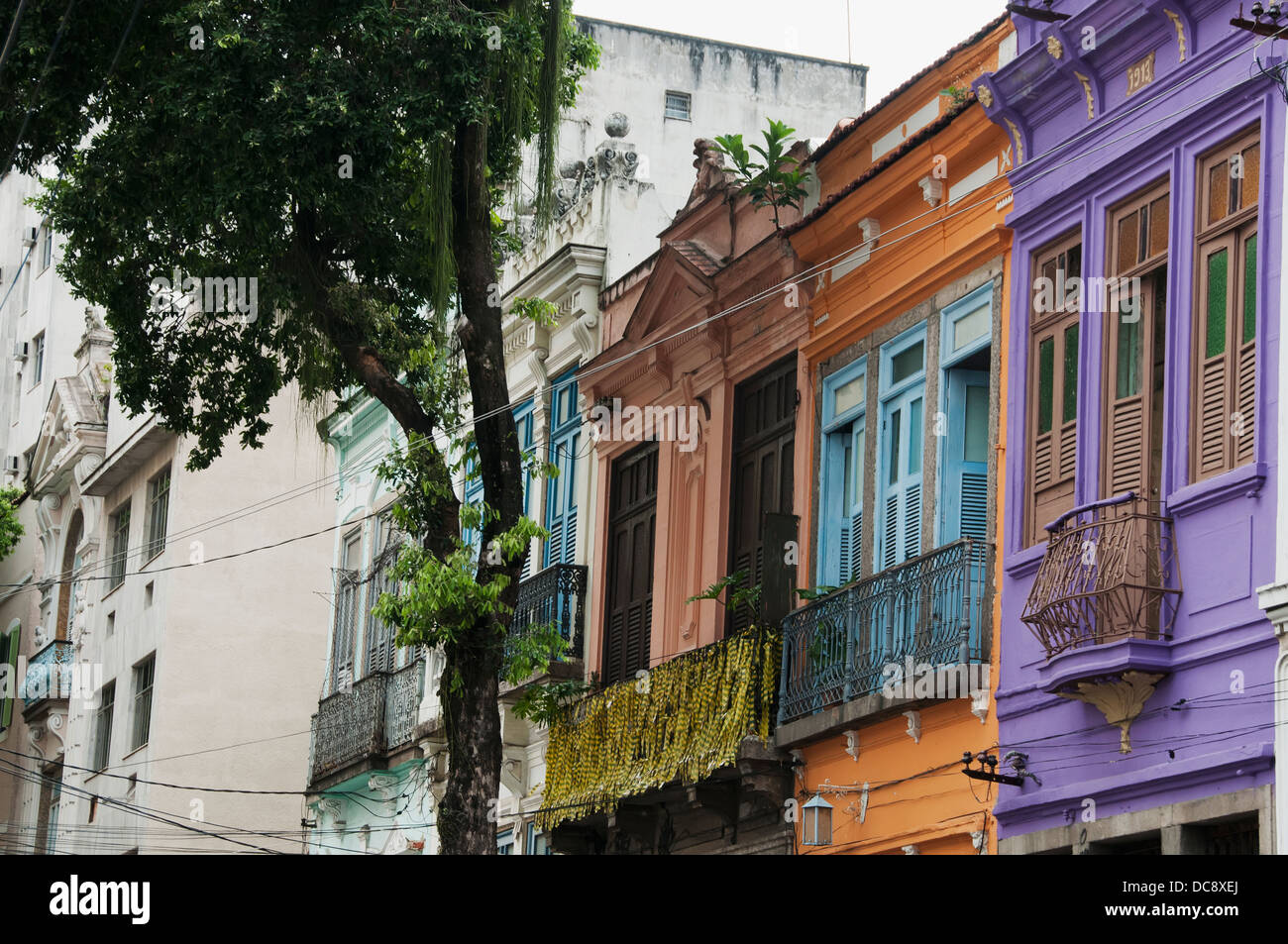 Colourful residential buildings; Rio de Janeiro, Brazil Stock Photo - Alamy