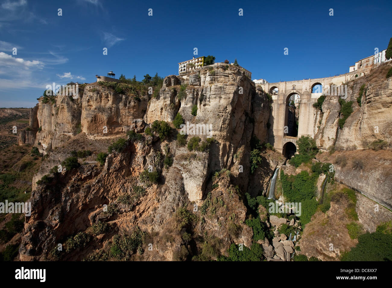 The Roman Bridge of Ronda along the hike trail; Ronda, Andalusia, Spain ...