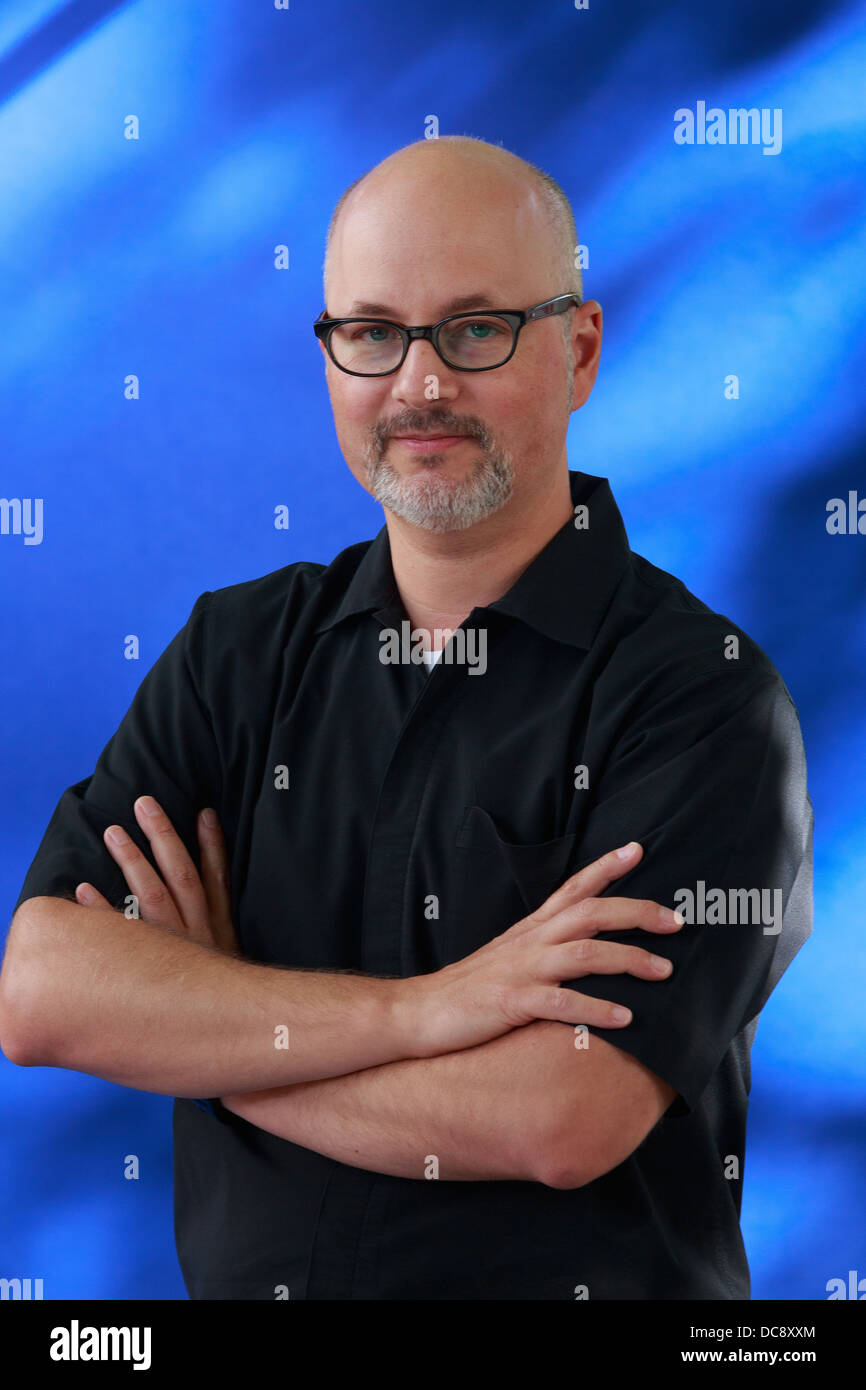 Toby Litt photographed at Edinburgh International Book Festival Stock ...