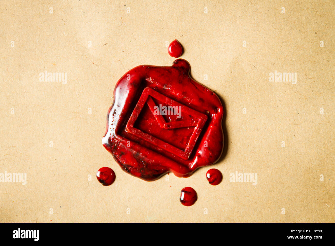 Envelope with imprinted sealing wax Stock Photo - Alamy
