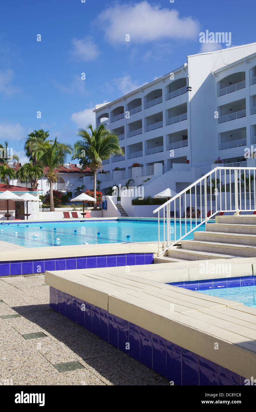 Resort Pool; Simpson Bay, St. Martin, French West Indies Stock Photo ...