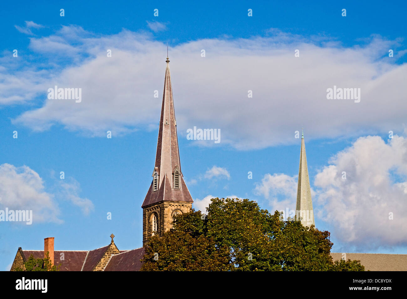 Church steeples in Cumberland Maryland Stock Photo - Alamy