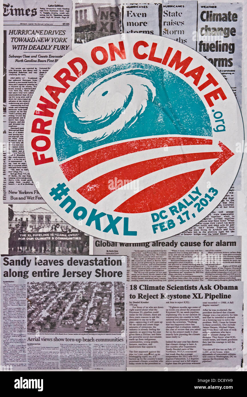 "Forward On Climate" sign Stock Photo - Alamy