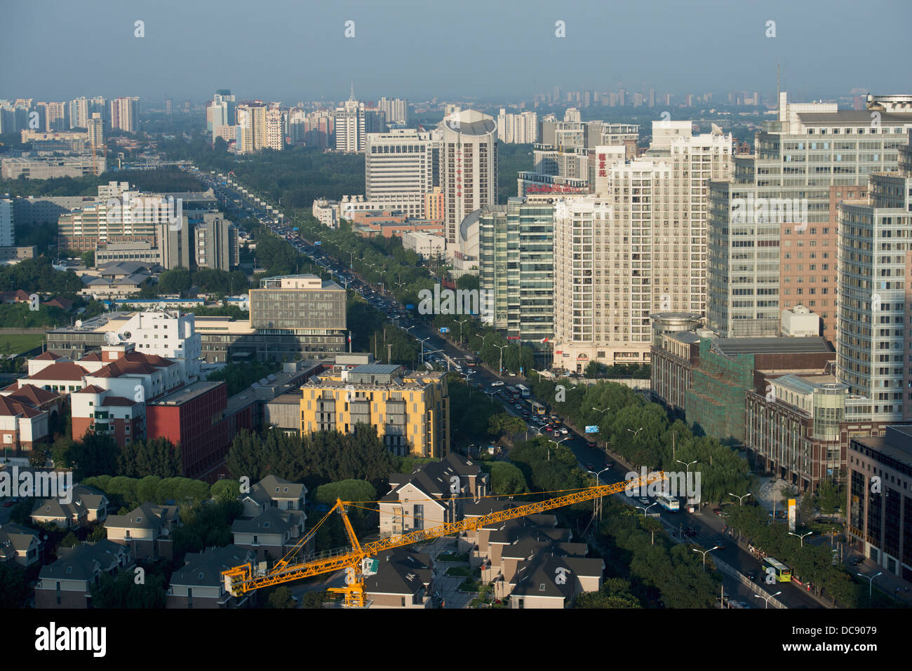 Busy cityscape of Beijing with smog; Beijing, China Stock Photo - Alamy