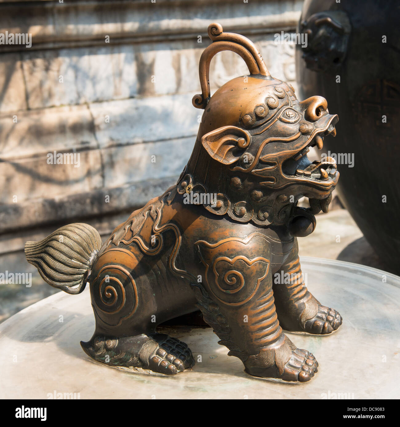 Statue of animal likeness at Summer Palace; Beijing, China Stock Photo ...
