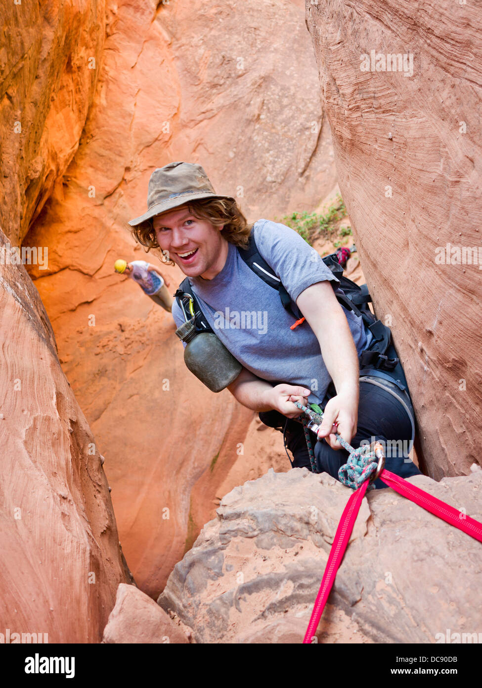 Hanging rappel hi-res stock photography and images - Alamy