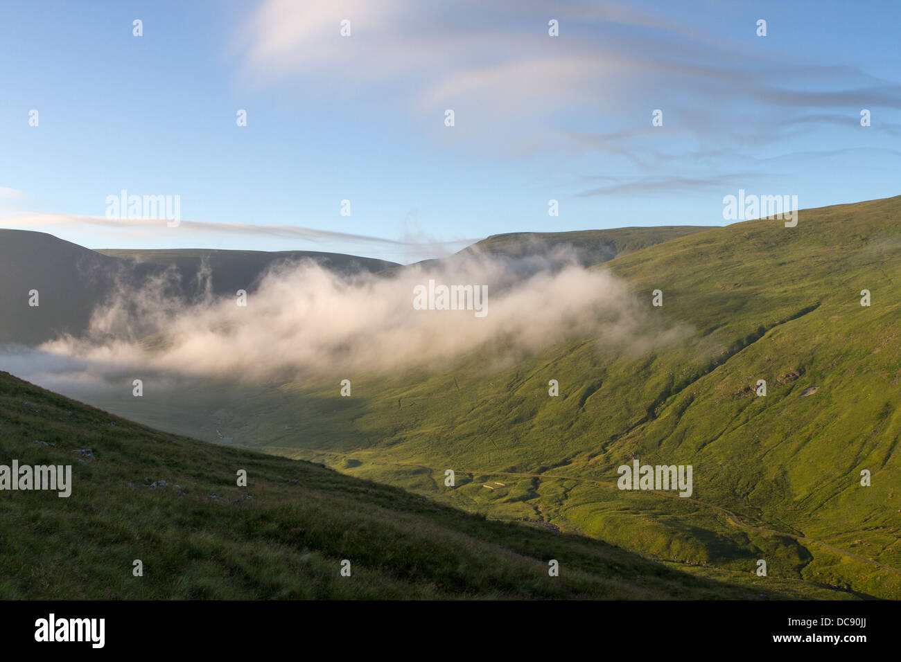 Morning mist from Fans Law, Scottish Borders Stock Photo - Alamy