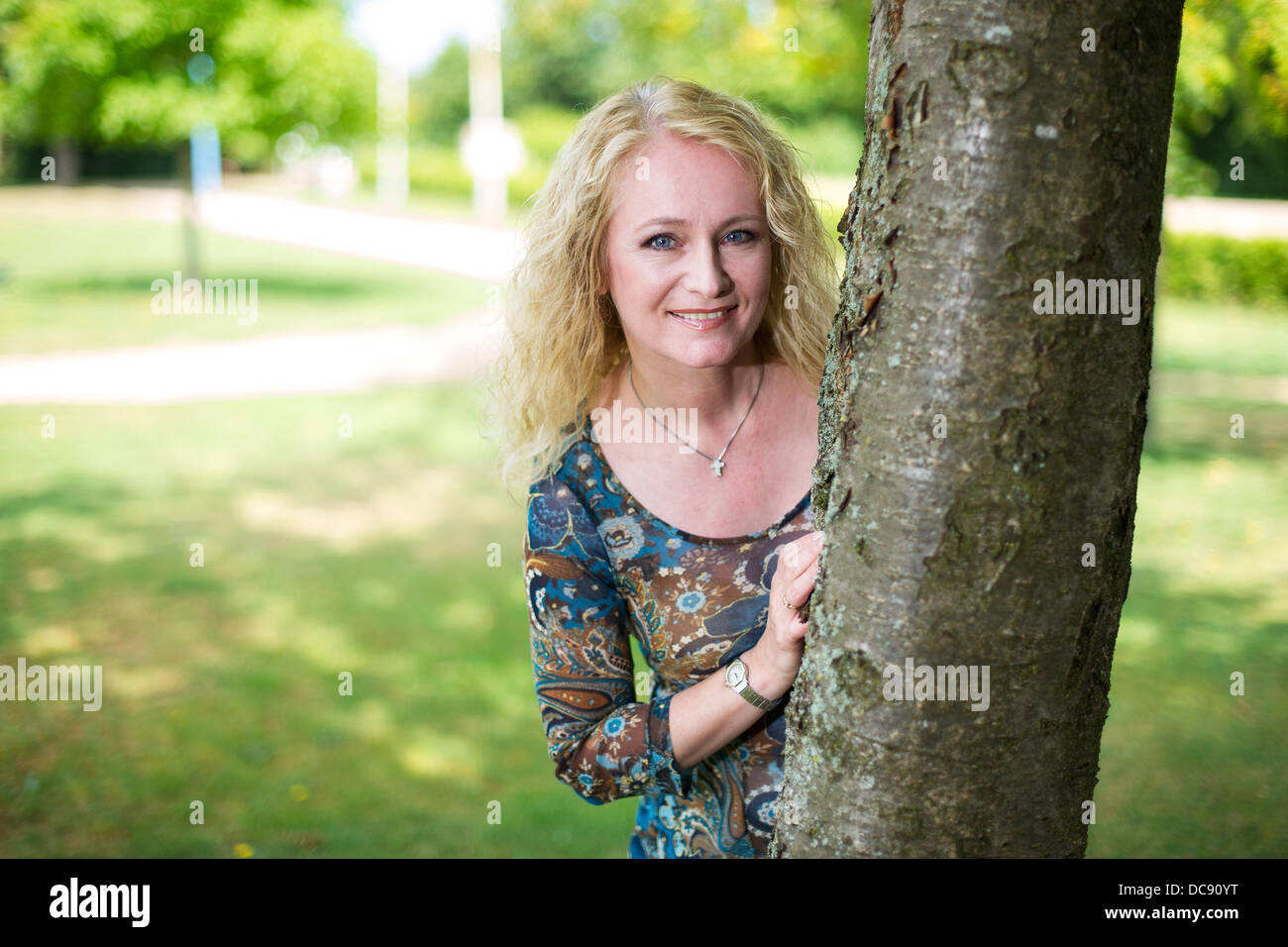 EXCLUSIVE - Singer Nicole from the Saarland is pictured in a park in ...