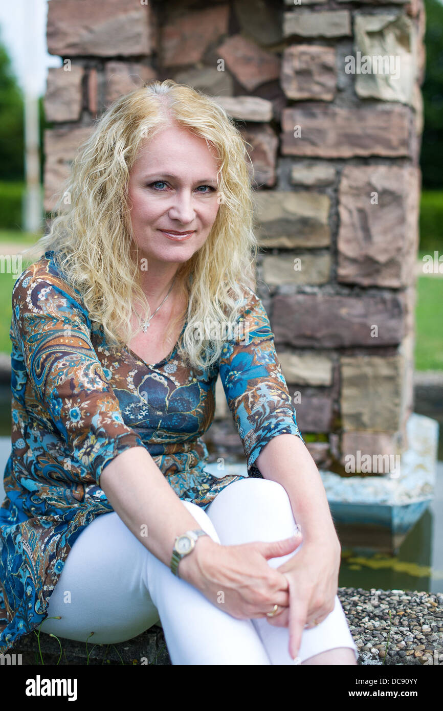 EXCLUSIVE - Singer Nicole from the Saarland is pictured in a park in ...