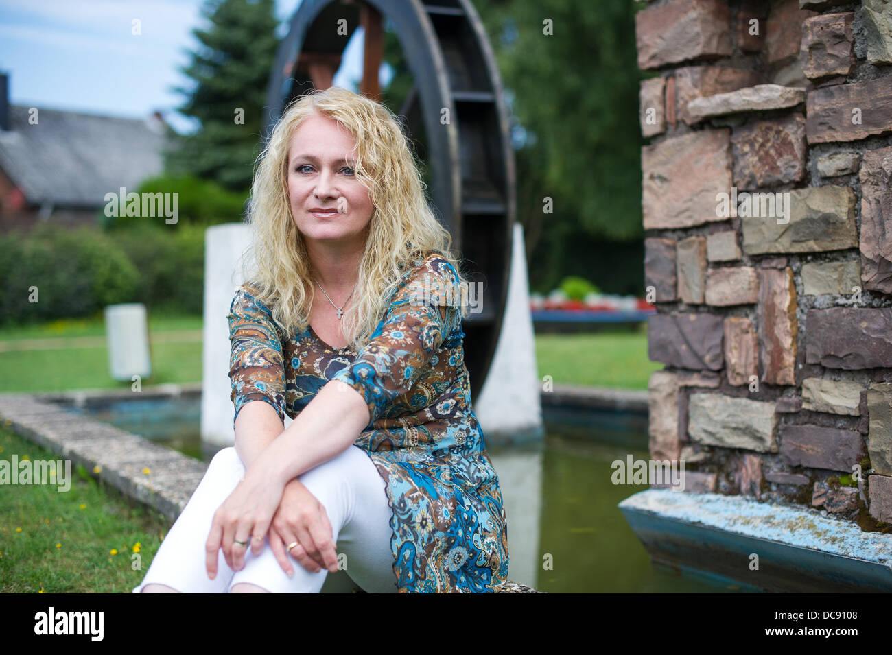 EXCLUSIVE - Singer Nicole from the Saarland is pictured in a park in ...