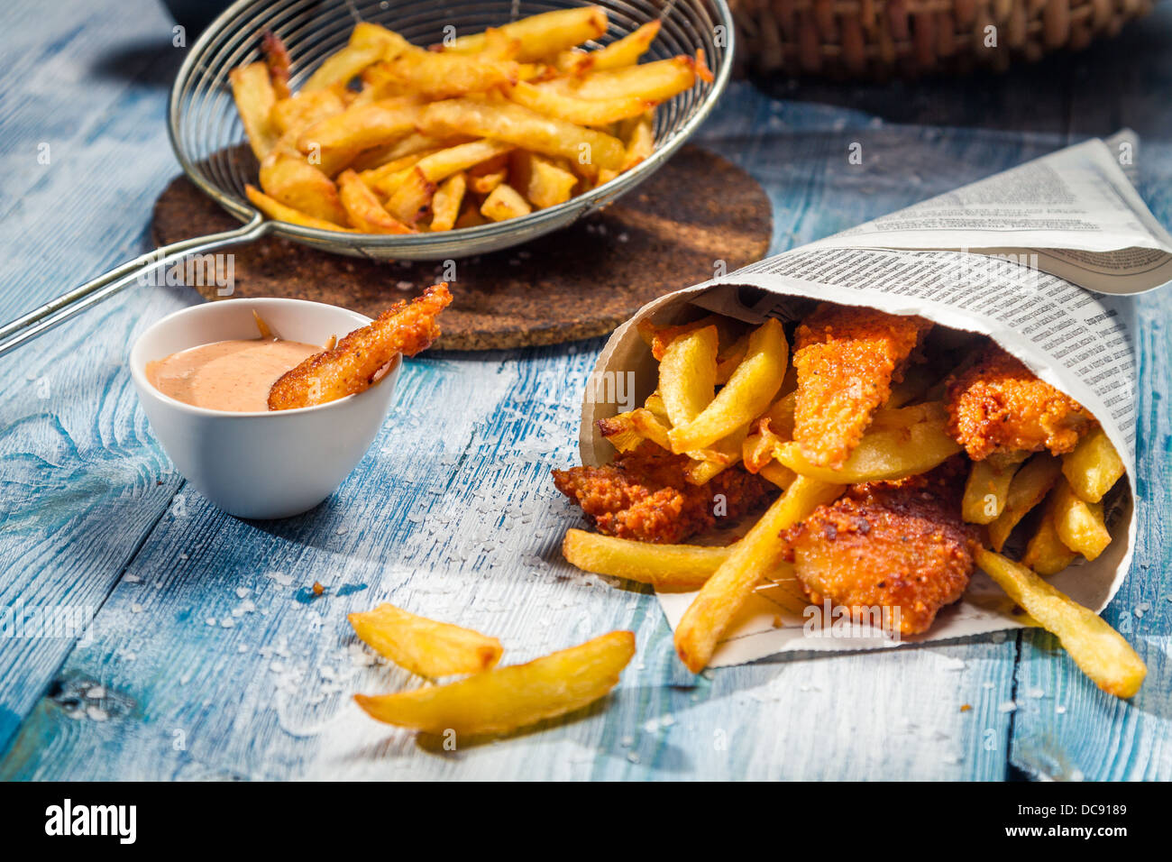 Fish And Chips Newspaper Cones