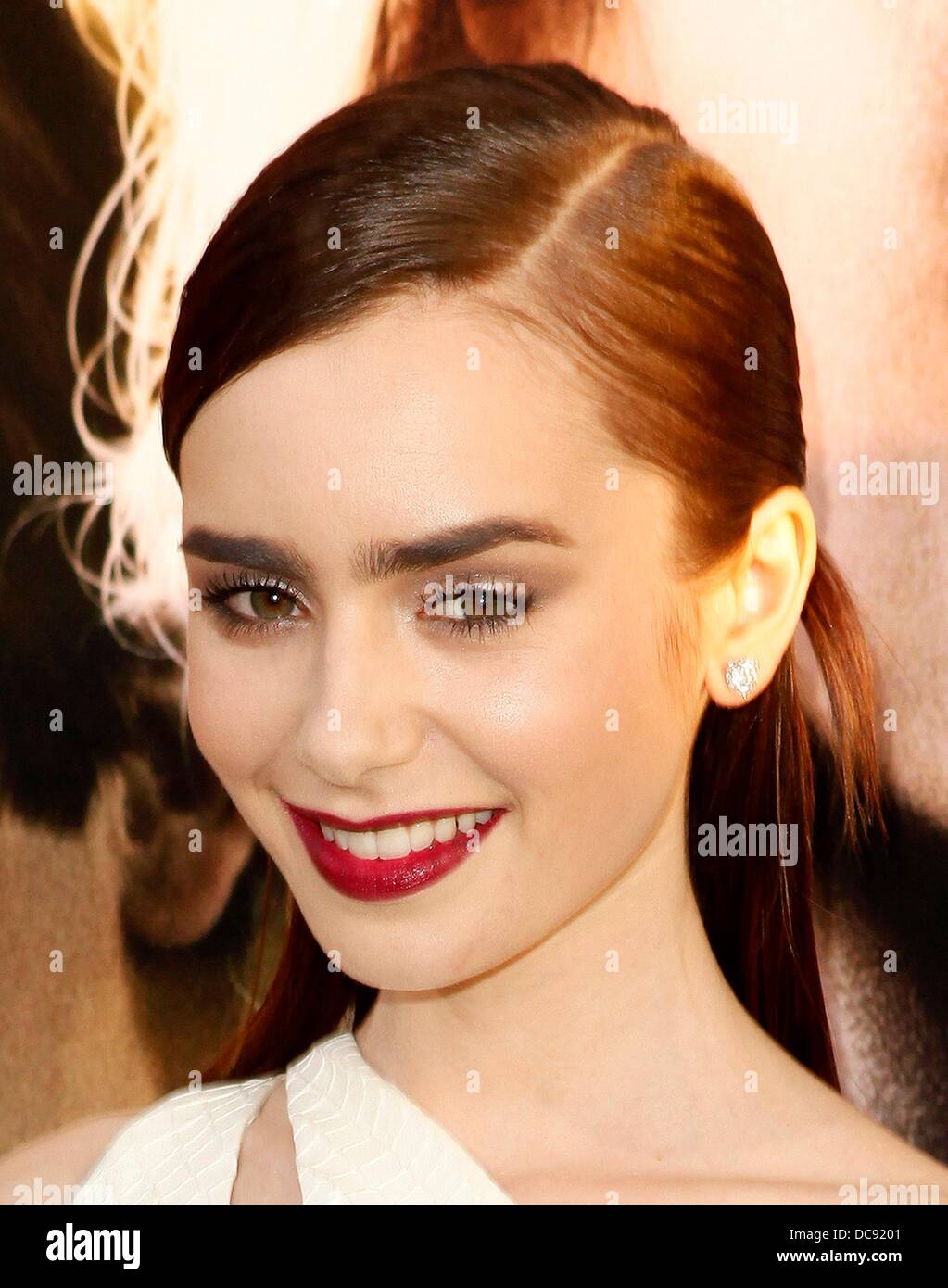 Los Angeles, CA. 12th Aug, 2013. Lily Collins at arrivals for THE ...