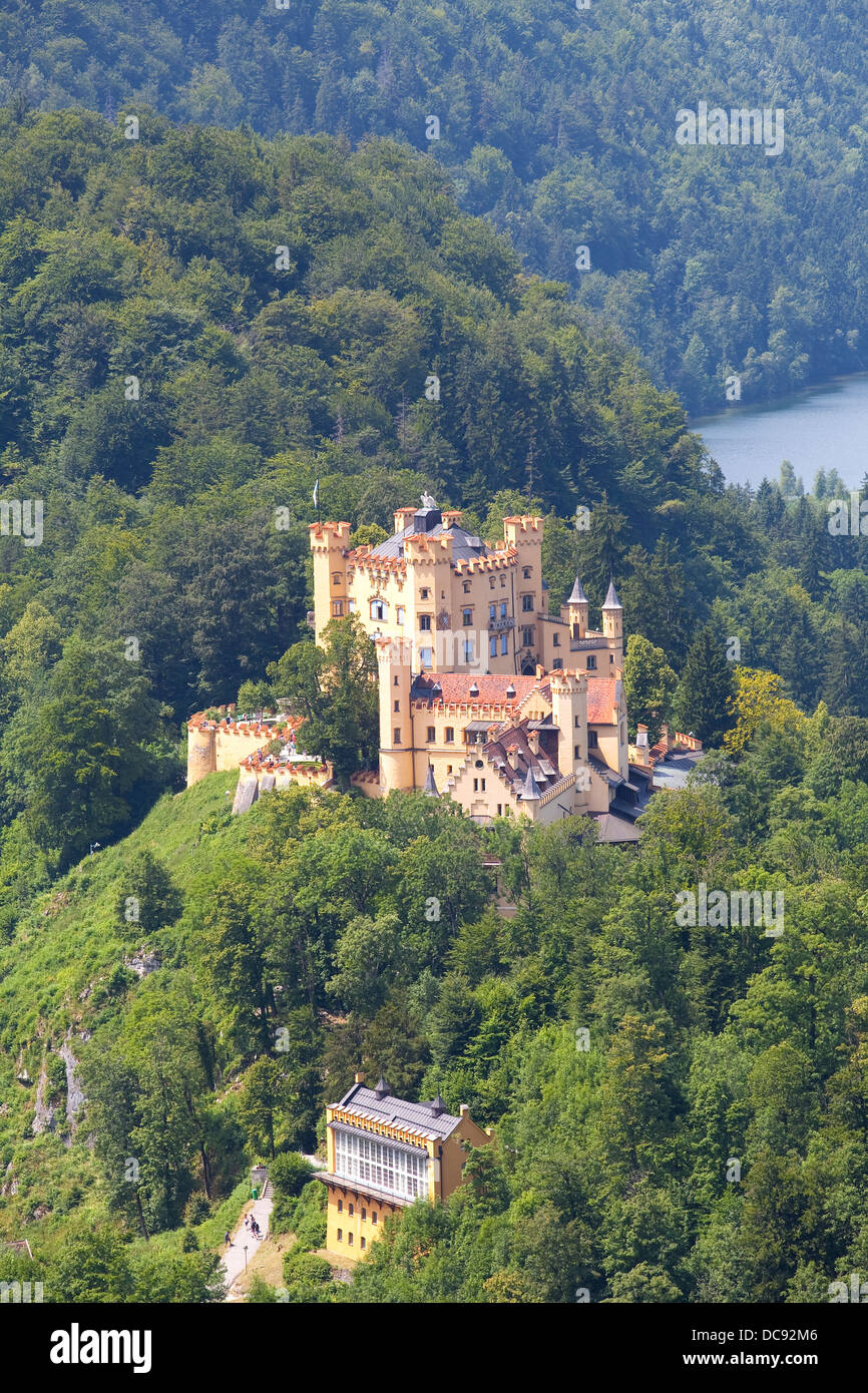 Europe, Germany, Bavaria, Schwangau, Hohenschwangau Castle Stock Photo ...