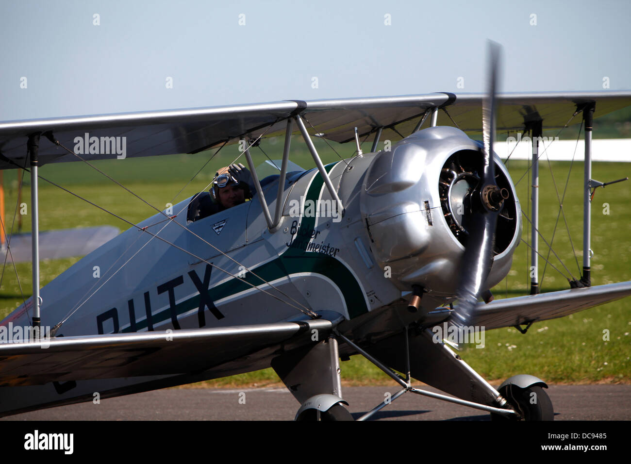 Bucker Jungmann 1930's German training aircraft at a Duxford Air ...