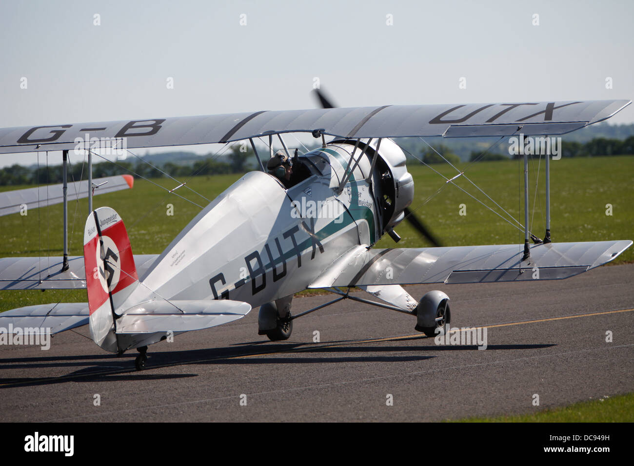 Bucker Jungmann 1930's German training aircraft at a Duxford Air ...