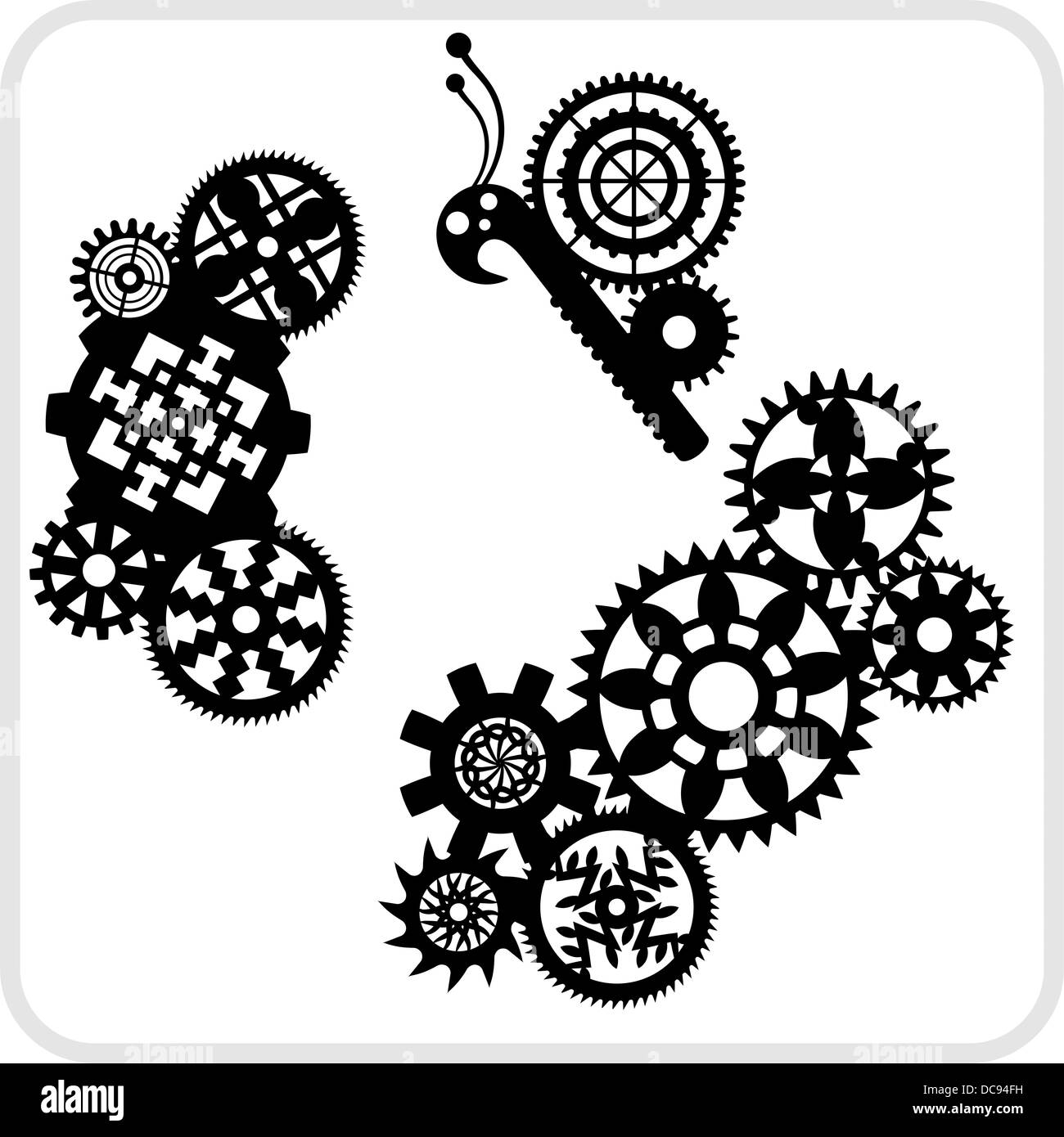 Gear Design - vinyl-ready illustration Stock Photo - Alamy