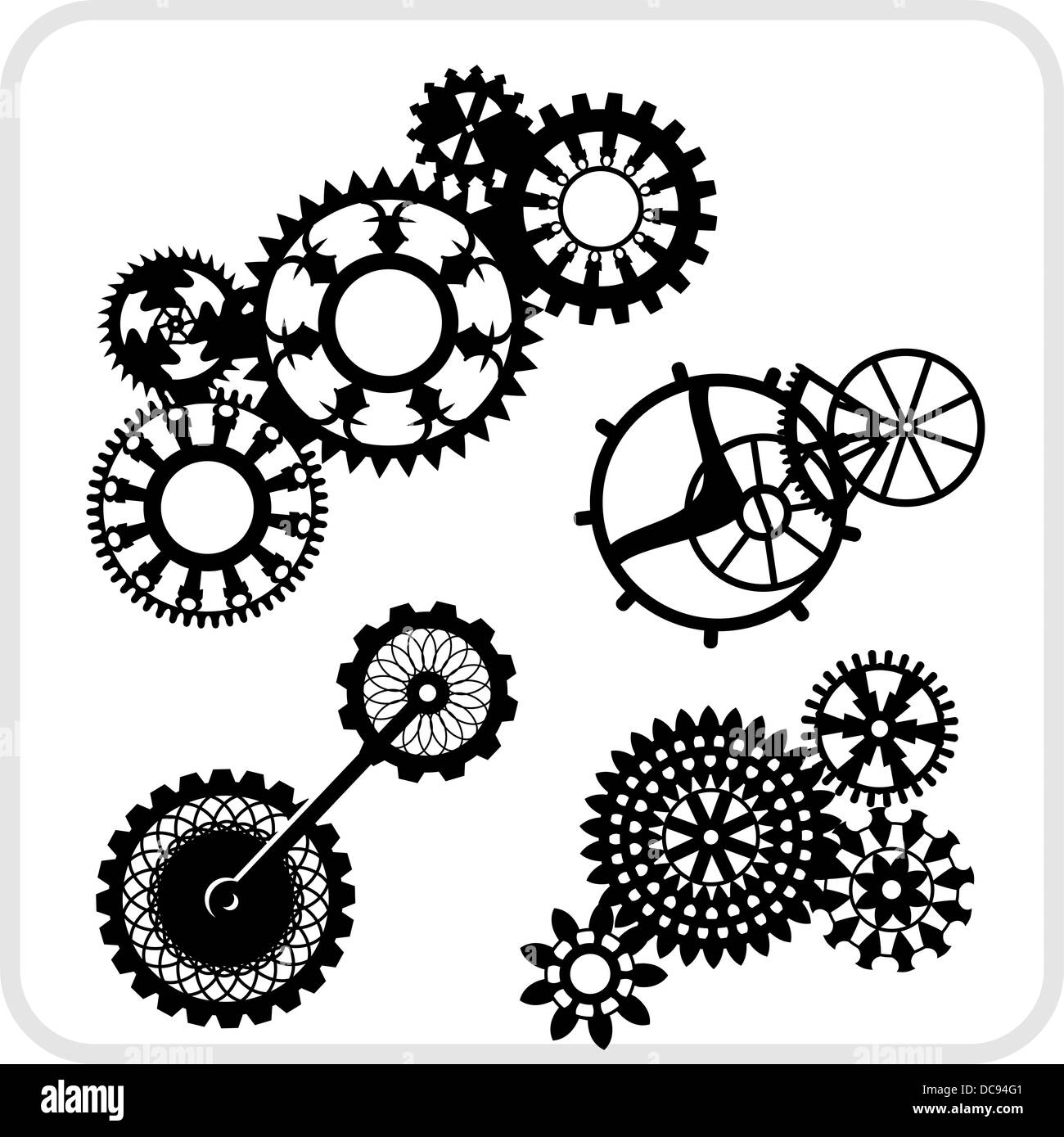 Gear Design - vinyl-ready illustration Stock Photo - Alamy