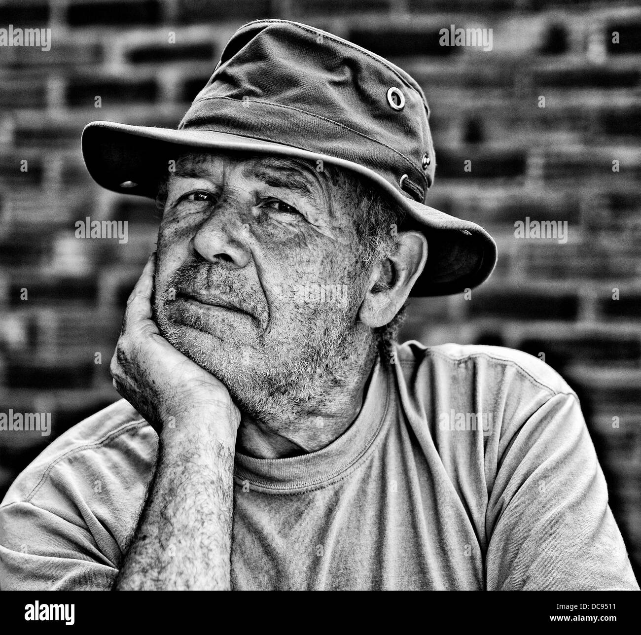 Contentment, male Portrait Stock Photo - Alamy