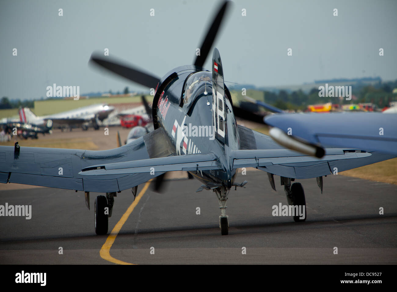 WW11 Corsair fighter aircraft at the Imperial War Museum,Duxford ...