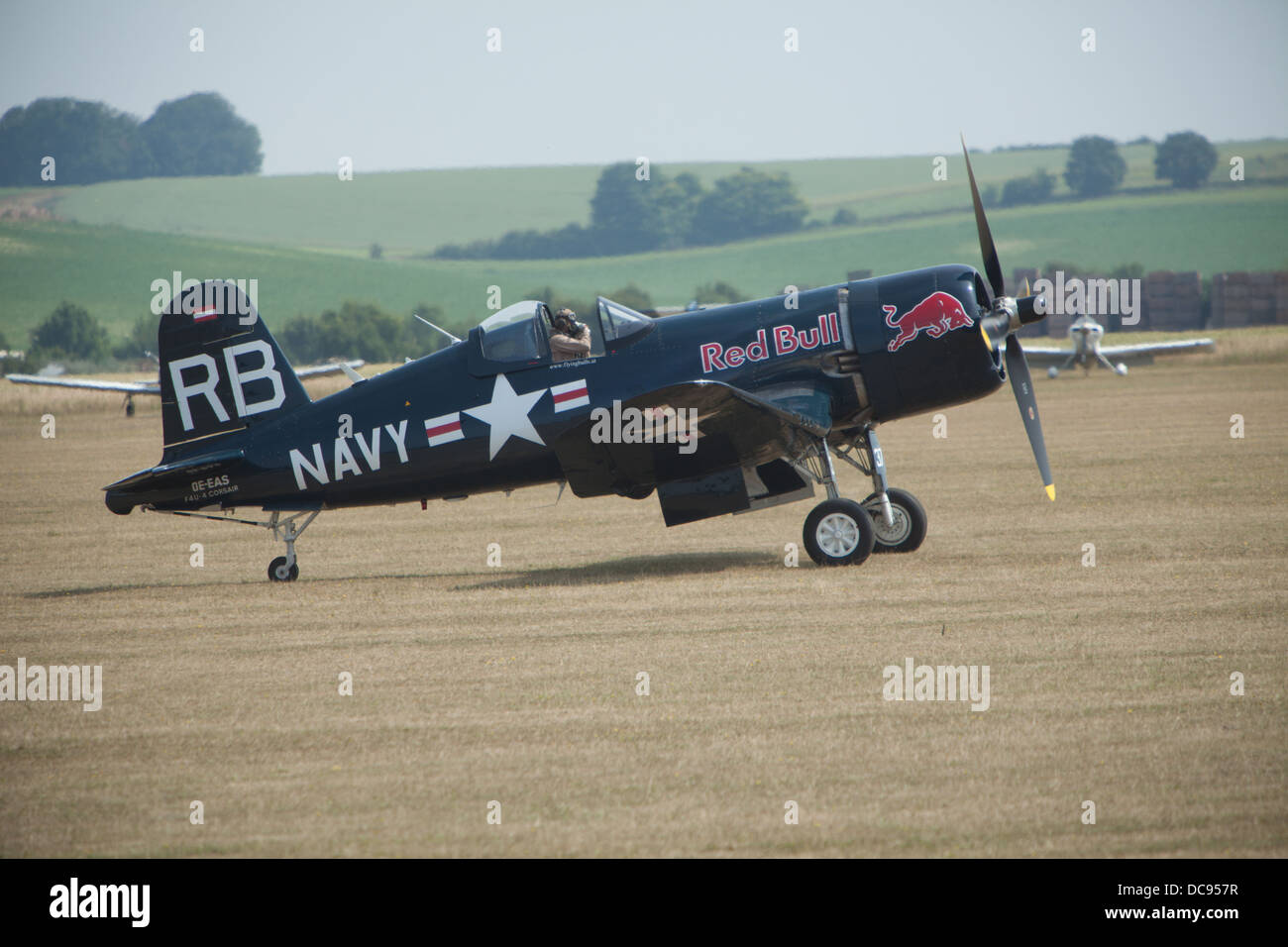 WW11 Corsair fighter aircraft at the Imperial War Museum,Duxford ...