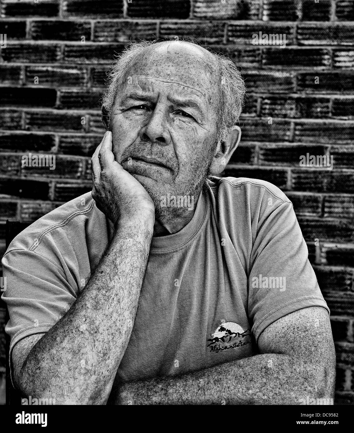 Contentment, male portrait Stock Photo - Alamy