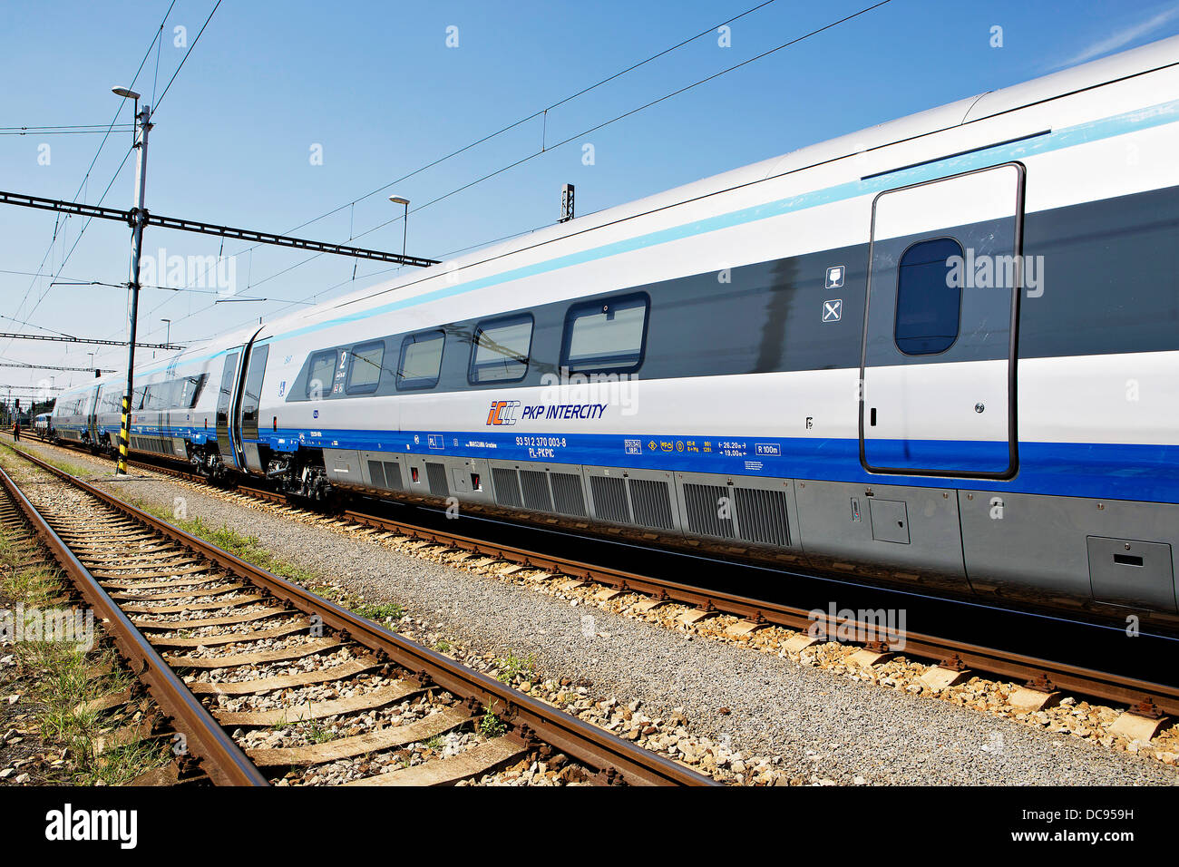 Pendolino, PKP Intercity, train of vagoons Stock Photo - Alamy