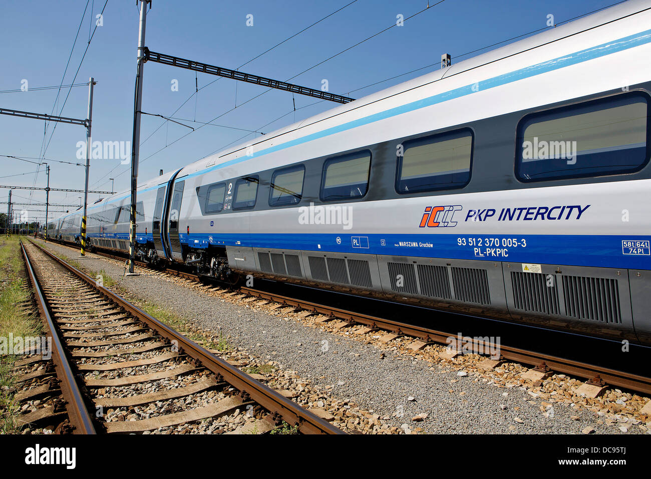 Pendolino, PKP Intercity, train of vagoons Stock Photo - Alamy