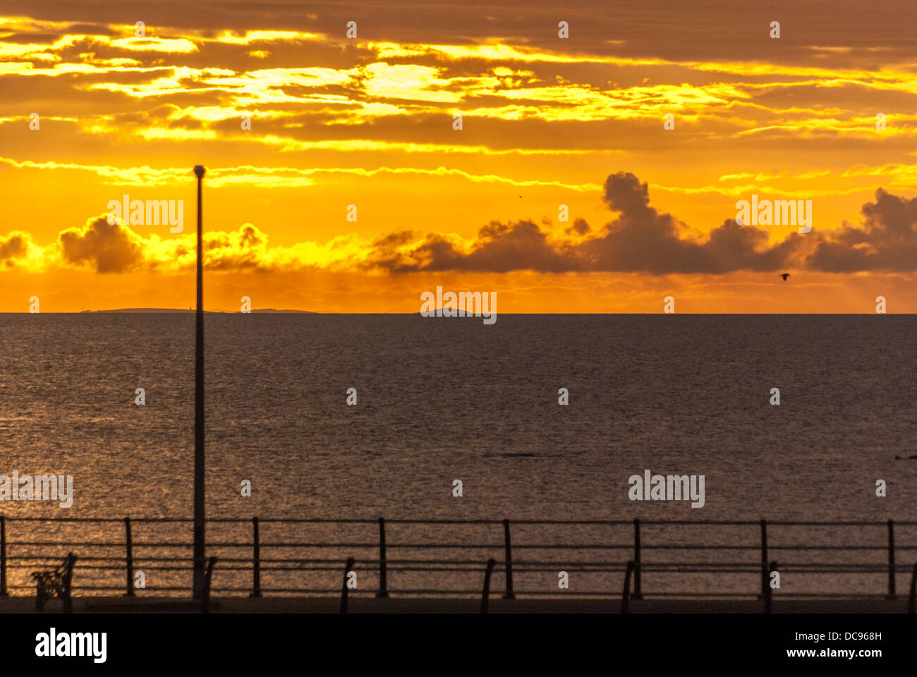 Sunrise over the Irish Sea Stock Photo - Alamy