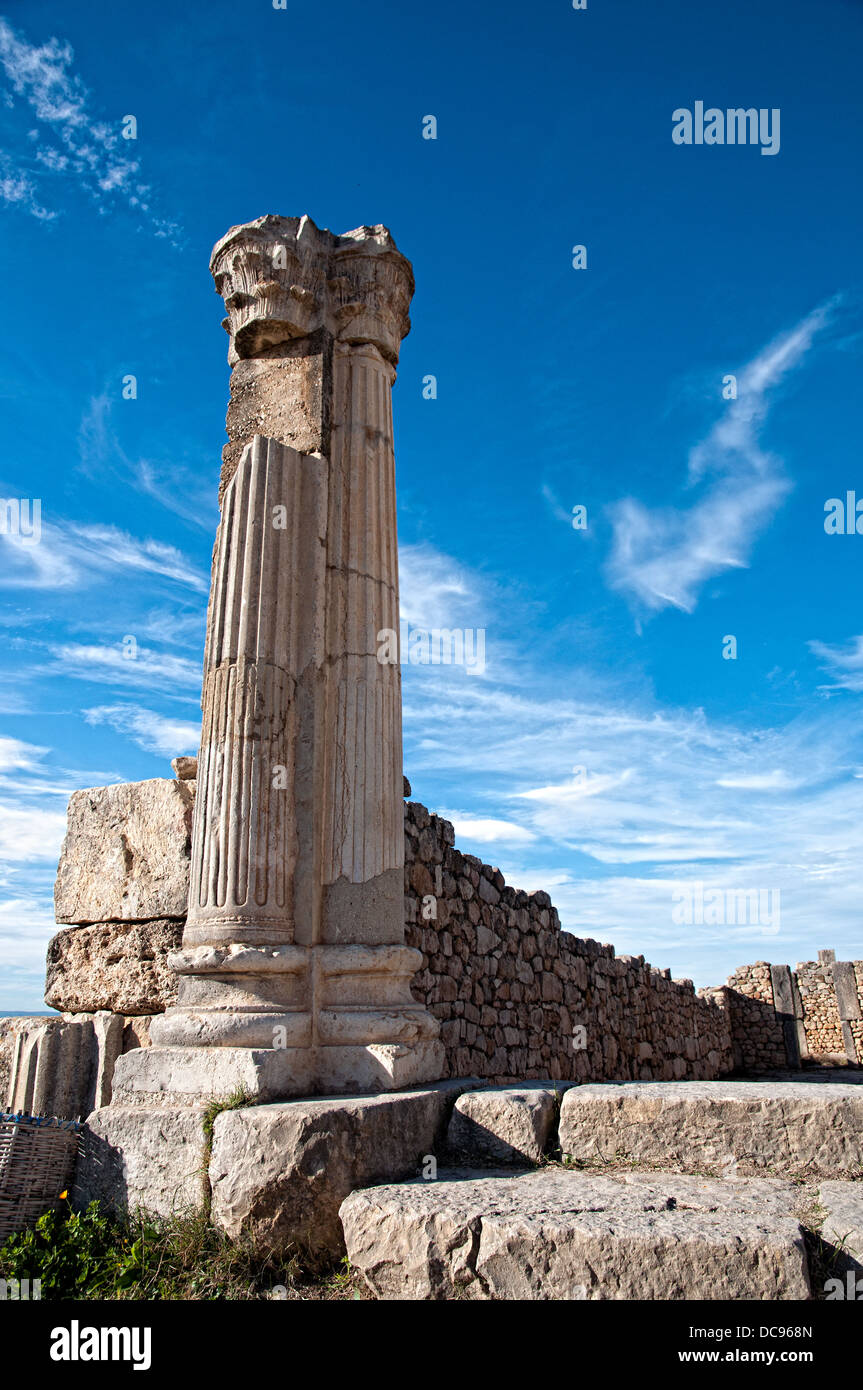 Archeological Site, Roman Ruins, Volubilis. Morocco Stock Photo - Alamy