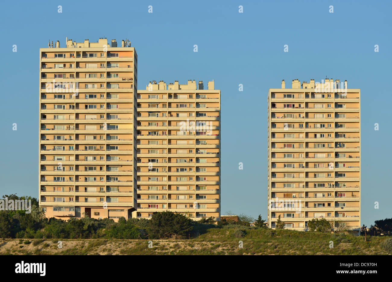 Residential blocks, Marseille, France Stock Photo - Alamy