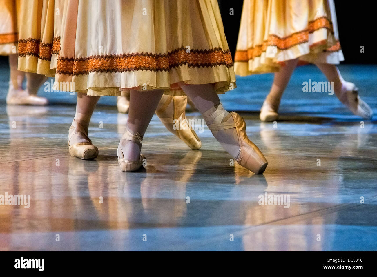 ballet dancers in slippers on the stage Stock Photo - Alamy