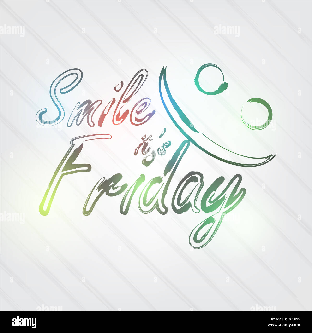Smile it's Friday Typography - background in retro style with Happy ...