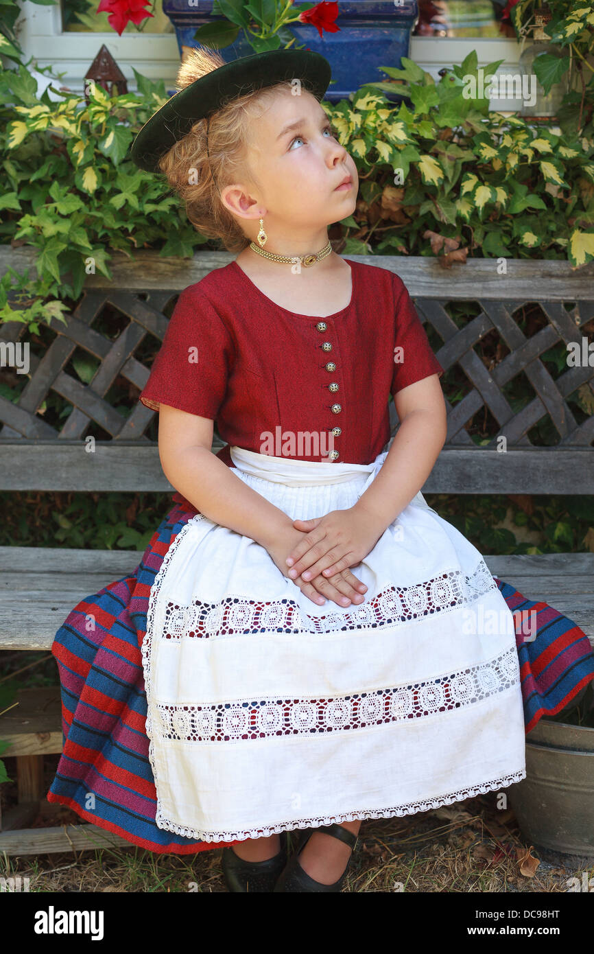 Traditional Little German Girl