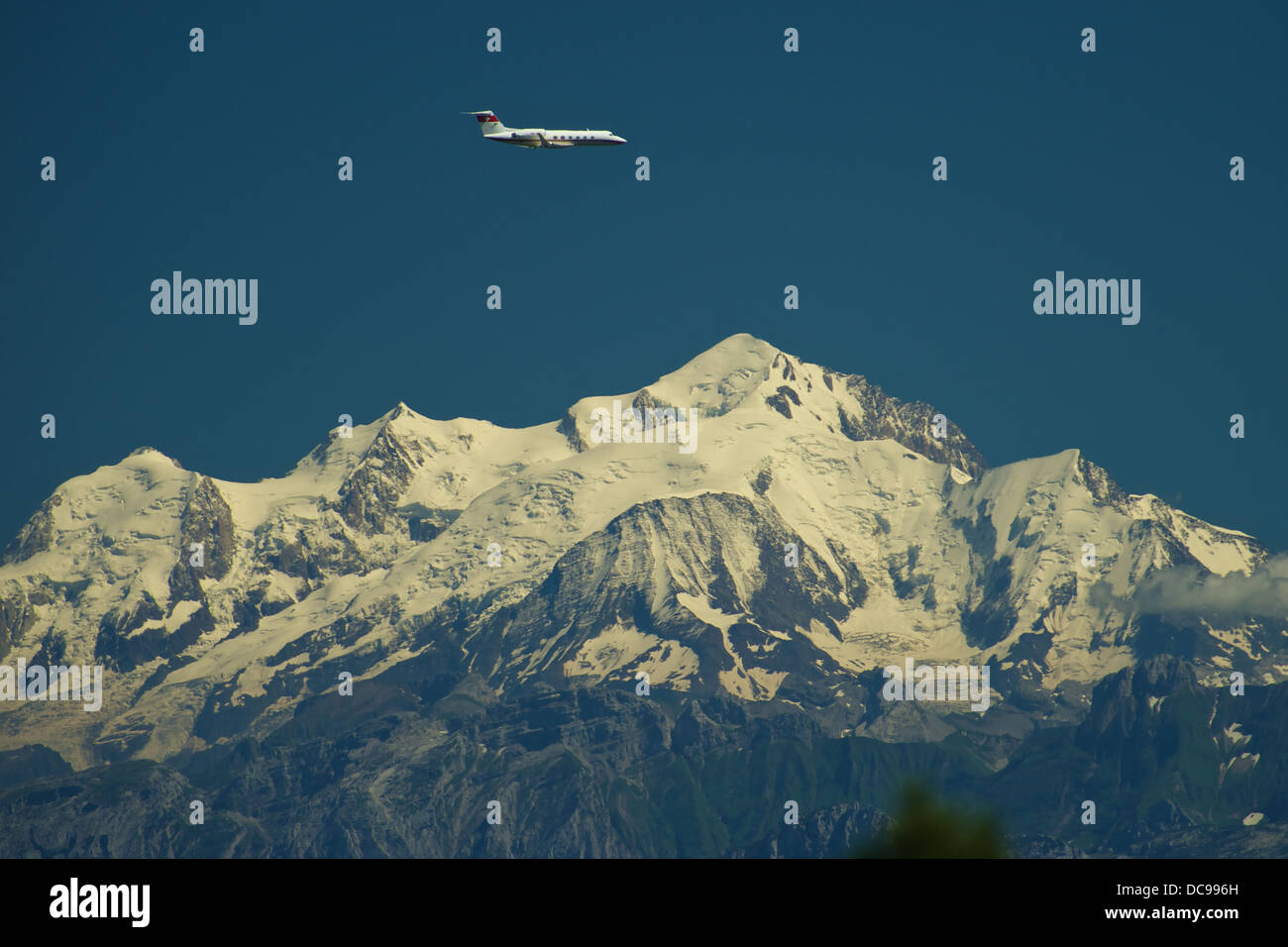 Looking at Mont Blanc from Crêt de la Neige, Lélex, in France With ...
