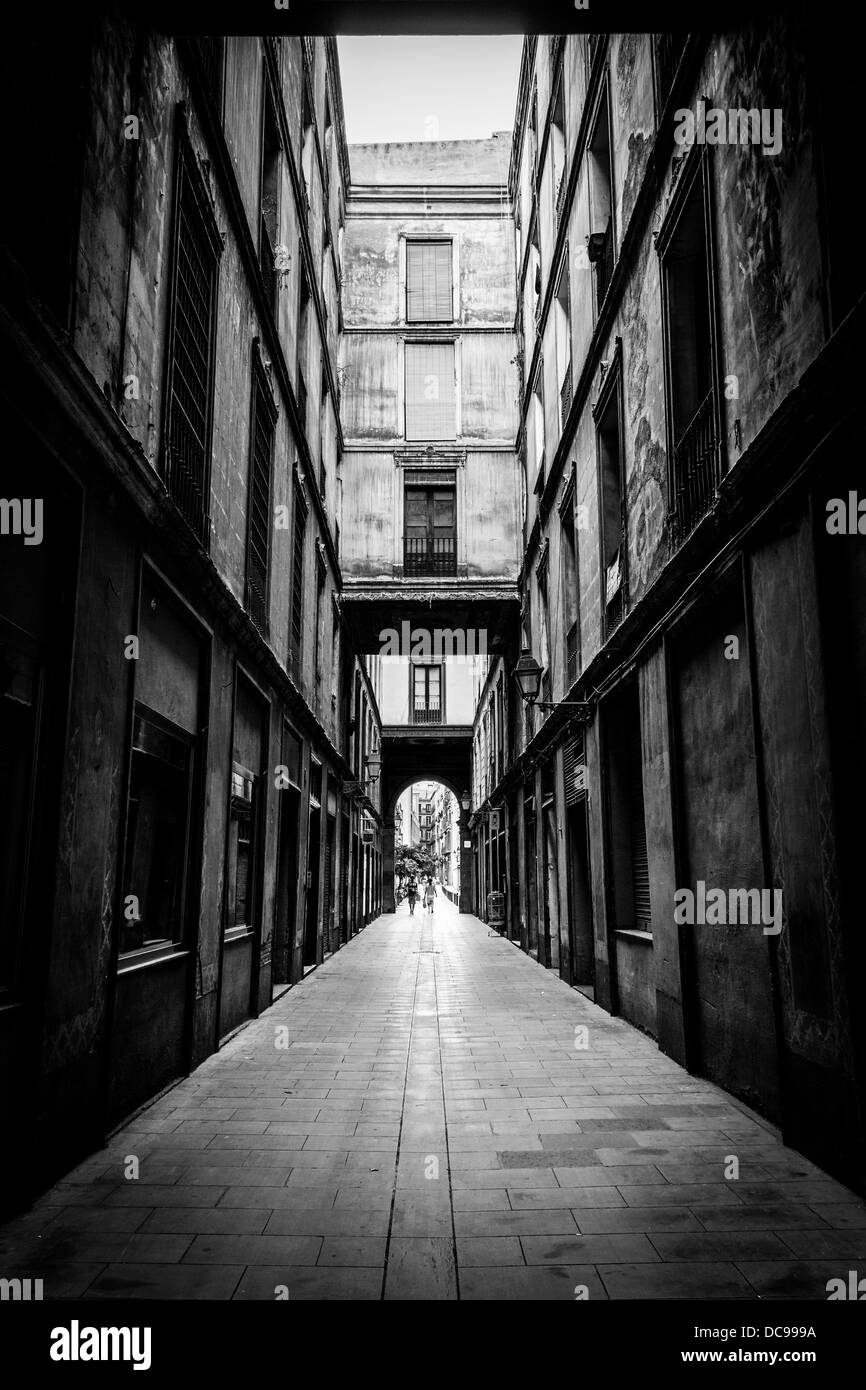 Old small street Black and White Stock Photos & Images - Alamy