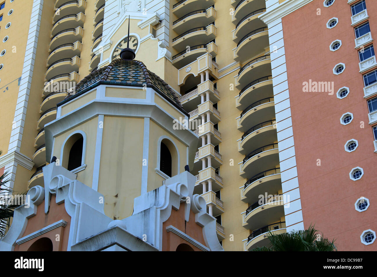 Interesting architecture of colorful buildings and intricate detail in ...