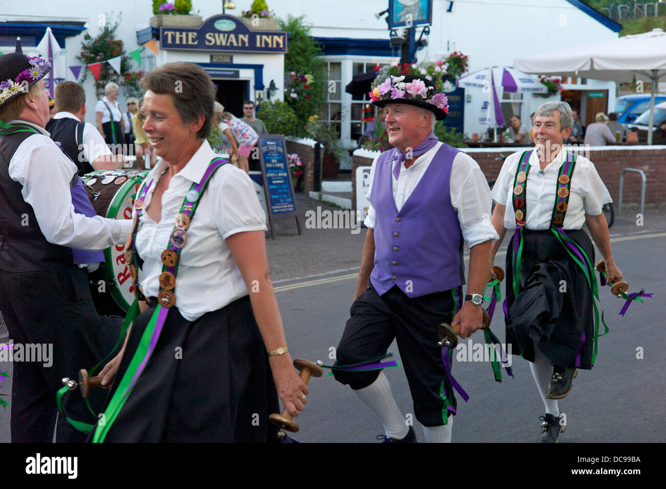 Morris Dancers perform, Devon, UK Stock Photo - Alamy