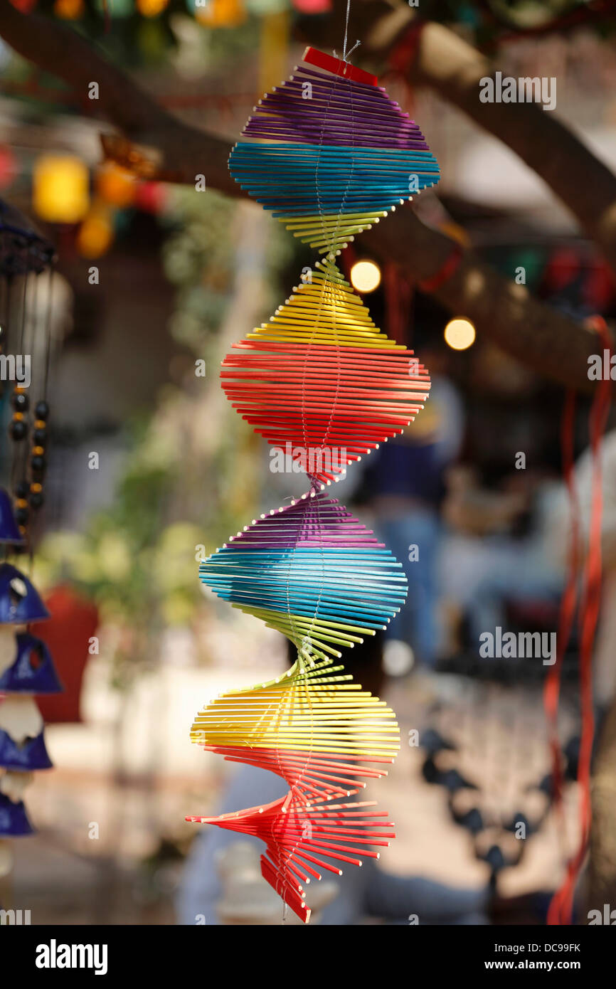 Colorful wind chimes Stock Photo - Alamy