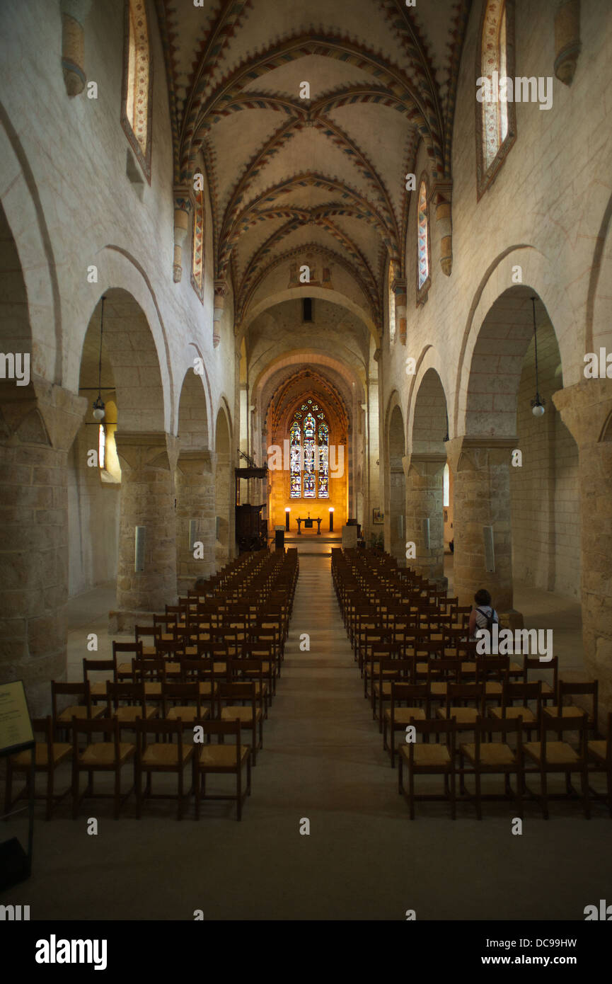 Inside Romainmôtier Priory Stock Photo - Alamy