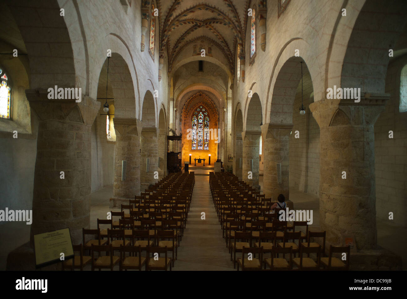 Inside the Romainmôtier Priory Stock Photo - Alamy