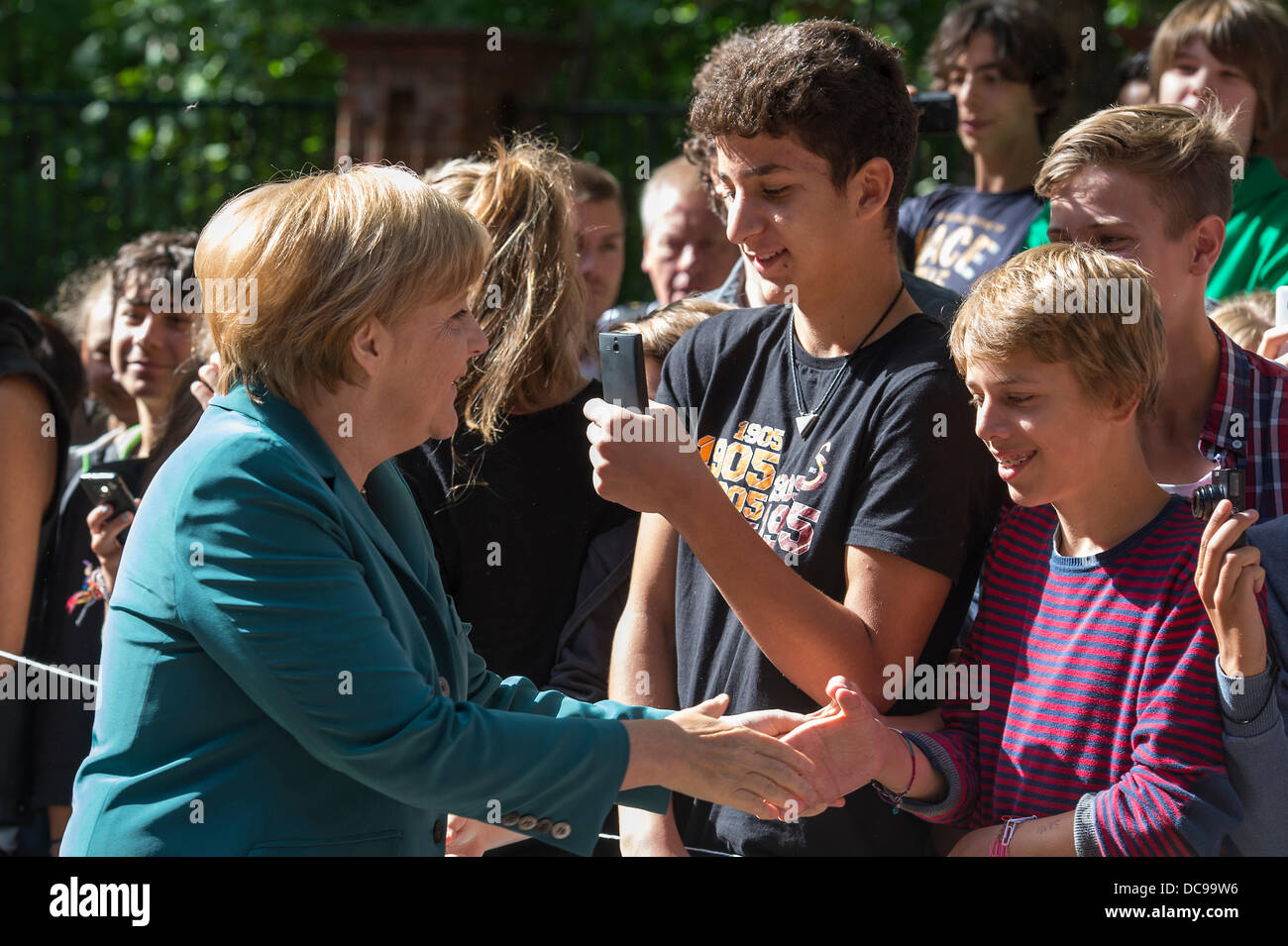 Berlin, Germany. August 13th 2013. Federal Chancellor Angela Merkel ...