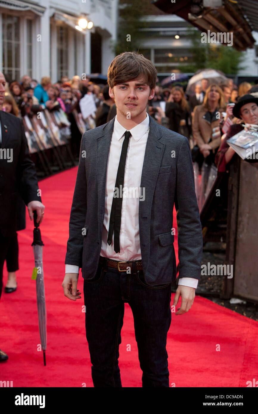 Thomas Law attends 'The Lucky One' European film premiere at the ...