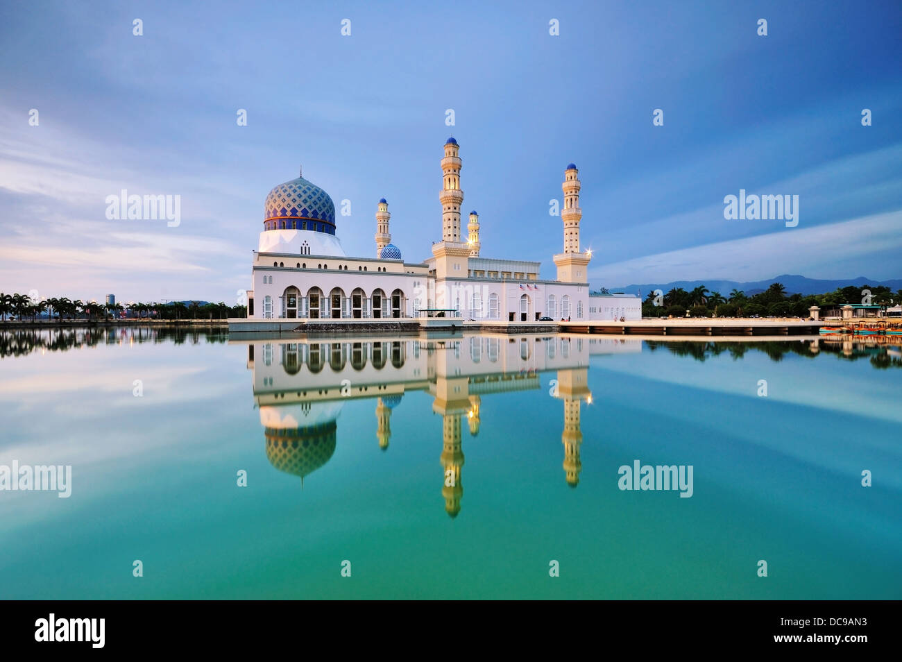 Beautiful Floating Mosque in Kota Kinabalu city in Malaysia Stock Photo ...