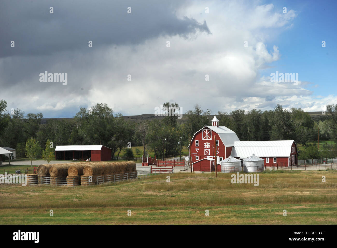 The farming scene in Montana USA Stock Photo - Alamy