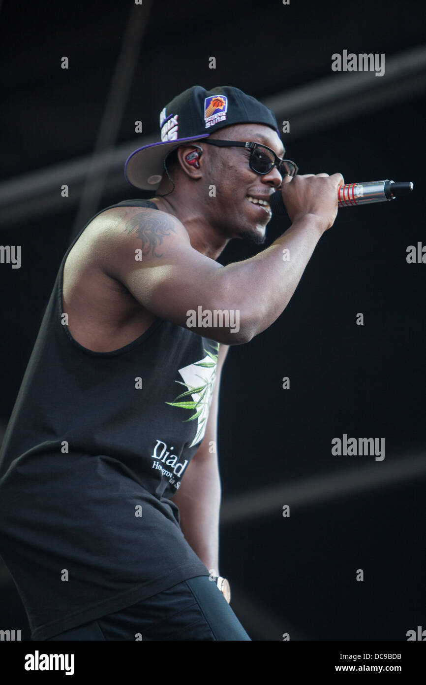 The english rapper ad producer Dizzee Rascal performs in Budapest ...