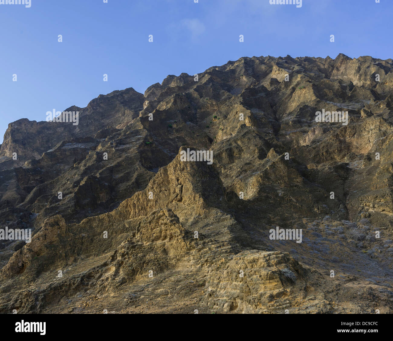 Barren rocky landscape at Punta Pitt Stock Photo - Alamy