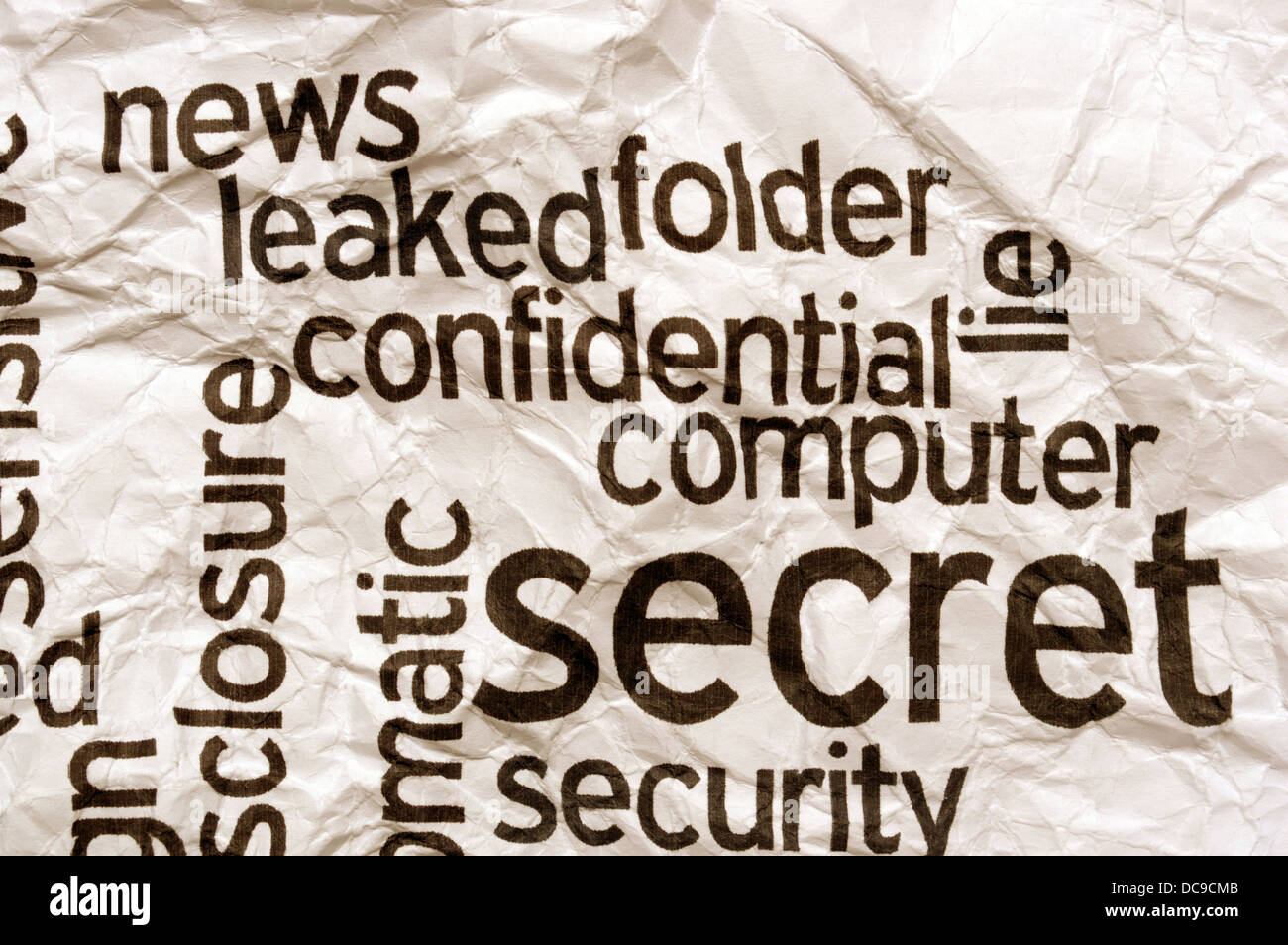 Secret info leaked concept Stock Photo - Alamy