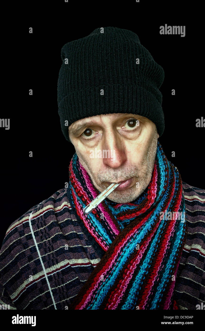 Sick ill temperature man hi-res stock photography and images - Alamy