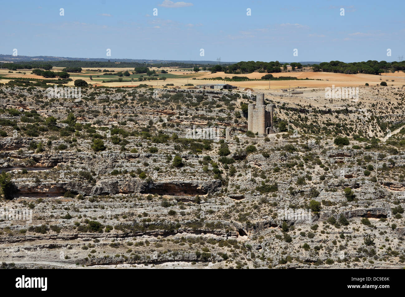Alarcon Castle is a medieval fortress located in the La Mancha in Spain ...