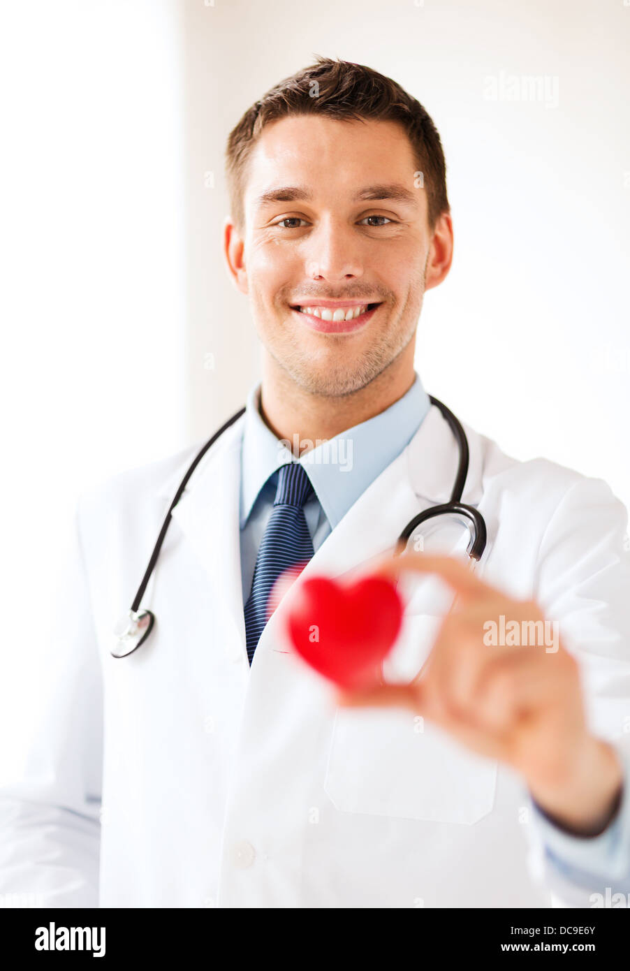 male doctor with heart Stock Photo - Alamy